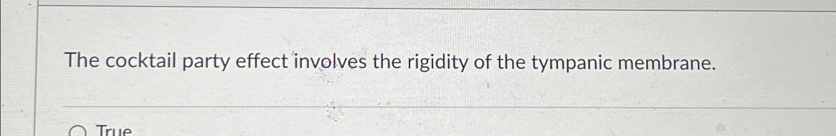 Solved The cocktail party effect involves the rigidity of | Chegg.com