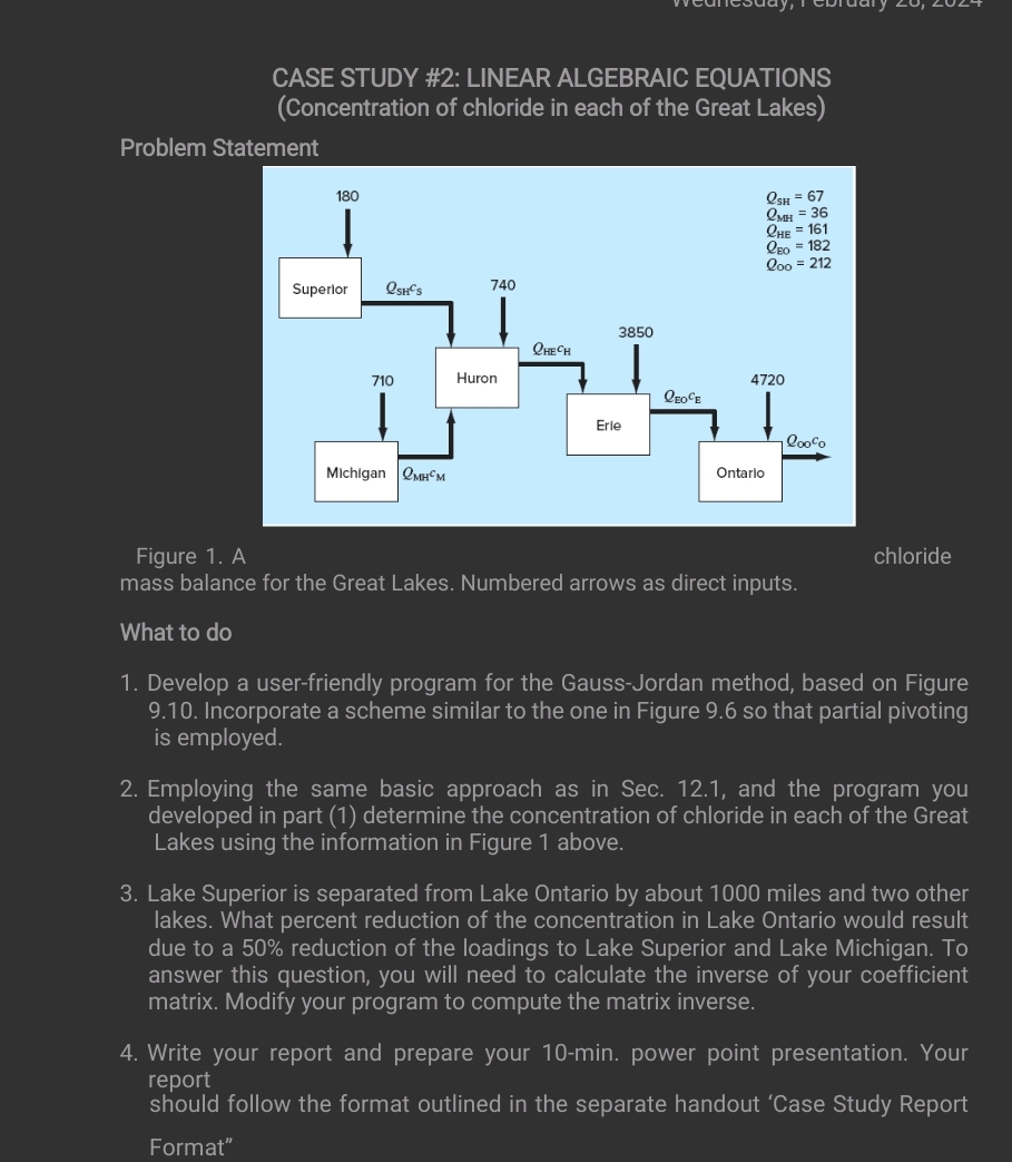 Solved CASE STUDY #2: LINEAR ALGEBRAIC | Chegg.com