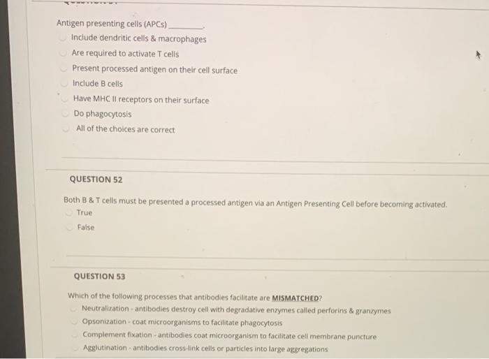 Solved Antigen presenting cells (APCS) Include dendritic | Chegg.com