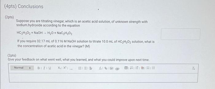 Solved Table view List View Titration volume measurements | Chegg.com