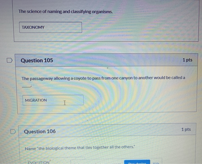 Solved The science of naming and classifying organisms. | Chegg.com