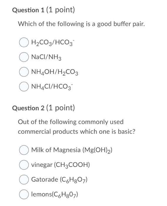 Solved Question 1 (1 point) Which of the following is a good | Chegg.com