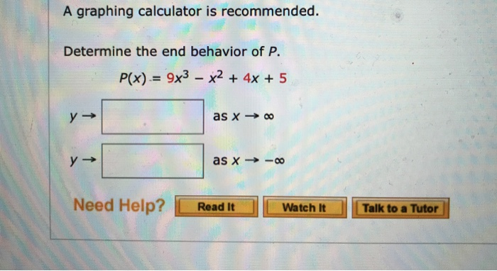 Solved A graphing calculator is recommended. Determine the | Chegg.com