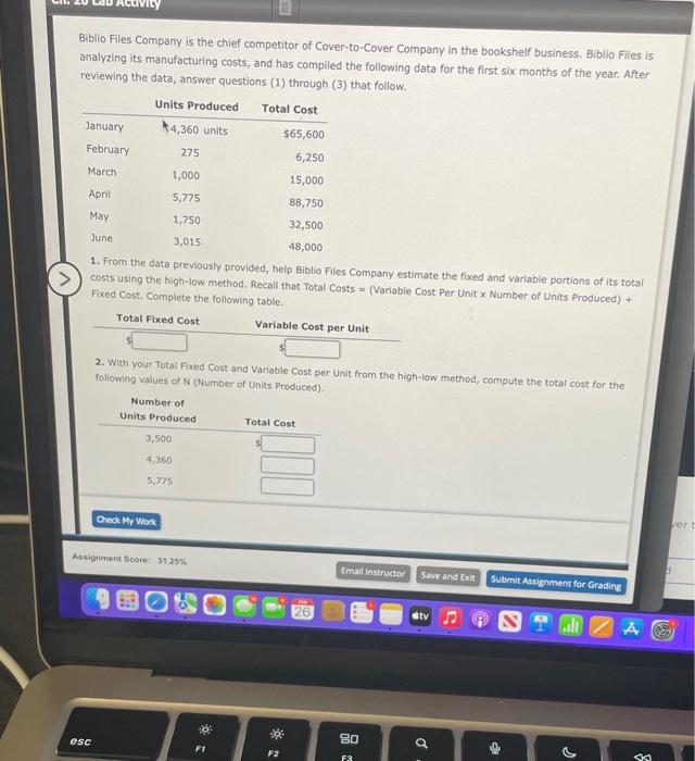 Solved Cover-to-Cover Company is a manufacturer of shelving | Chegg.com