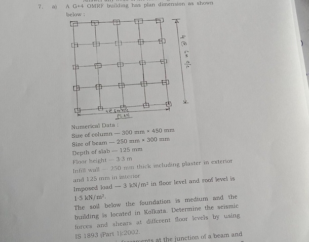 a) AG+4 ﻿OMRF building has plan dimension as | Chegg.com