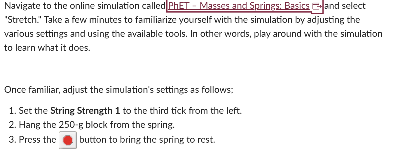 Navigate to the online simulation called PhET - | Chegg.com