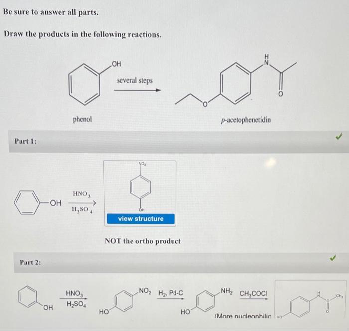 Solved Be sure to answer all parts. Draw the products in the | Chegg.com