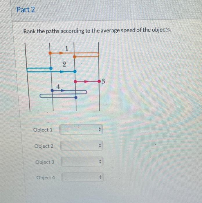 Solved Part 2 Rank the paths according to the average speed | Chegg.com