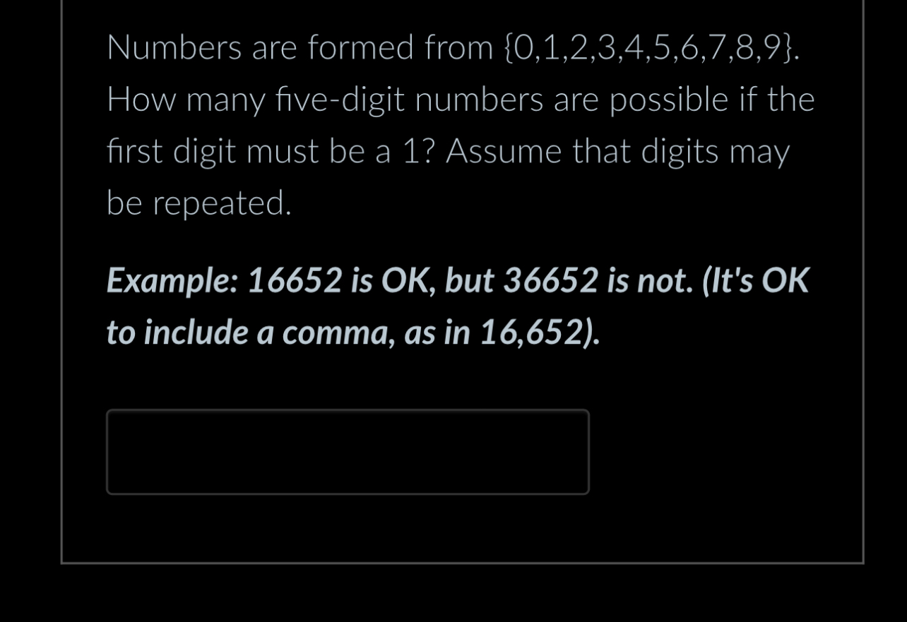 Solved Numbers are formed from {0,1,2,3,4,5,6,7,8,9}. ﻿How | Chegg.com