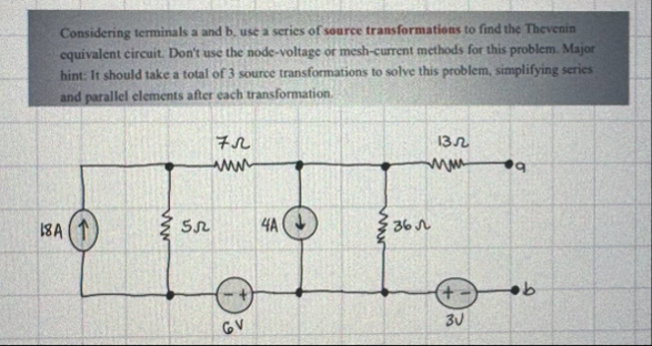 Solved Considering terminals a and b, ﻿use a series of | Chegg.com