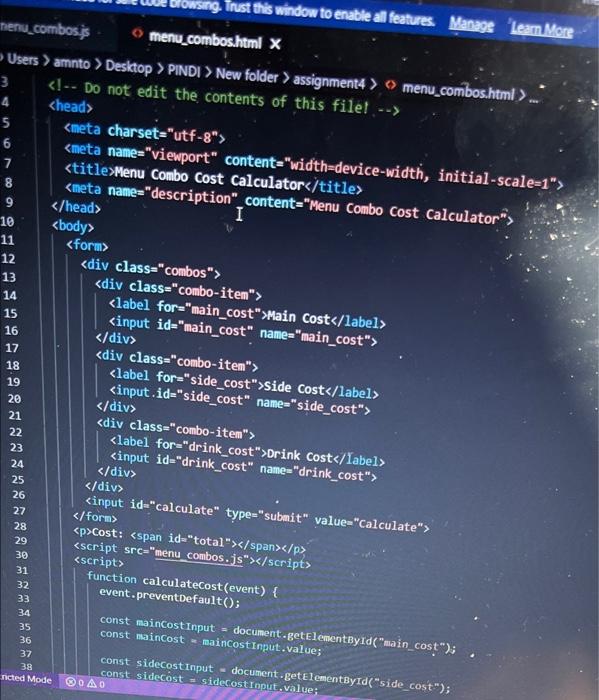 Solved Assignment #4 Your friend needs help fixing their | Chegg.com