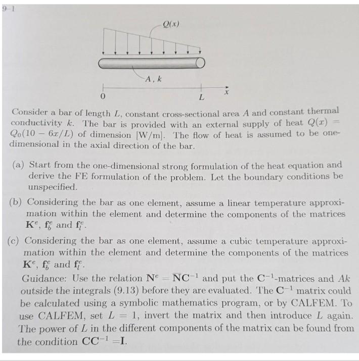 Solved Consider a bar of length L, constant cross-sectional | Chegg.com
