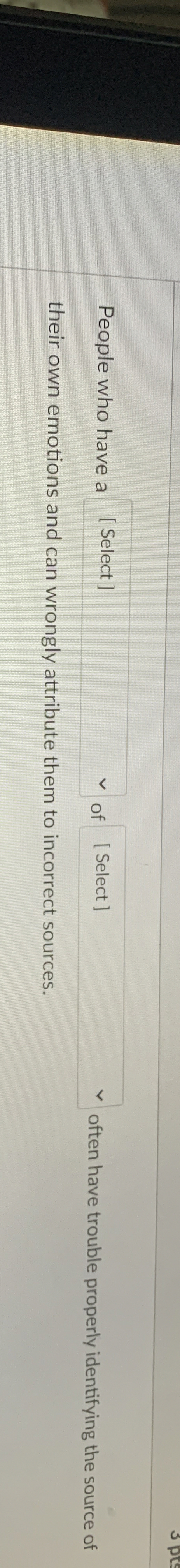 Solved People who have a [Select] ﻿o often have trouble | Chegg.com