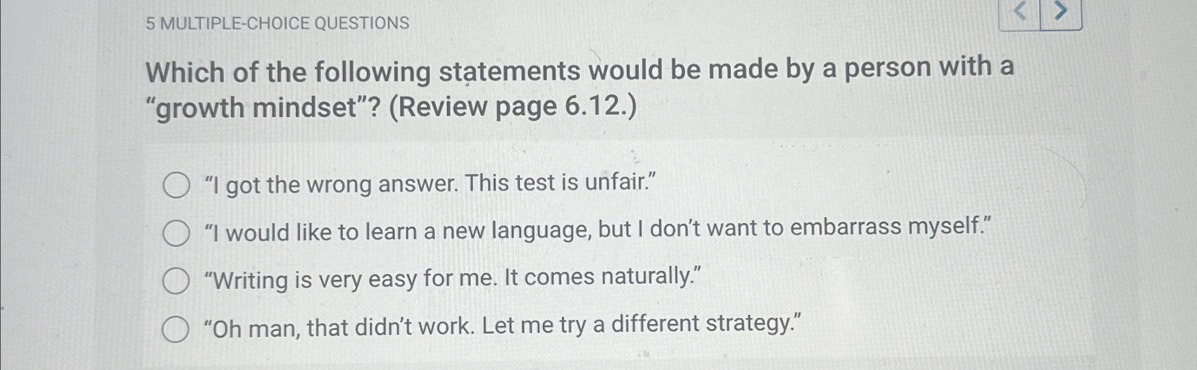 Solved 5 ﻿MULTIPLE-CHOICE QUESTIONSWhich of the following | Chegg.com