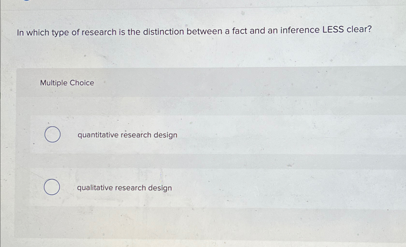 Solved In which type of research is the distinction between | Chegg.com