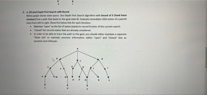 Solved b. (15 pts] Write a program that implements depth | Chegg.com