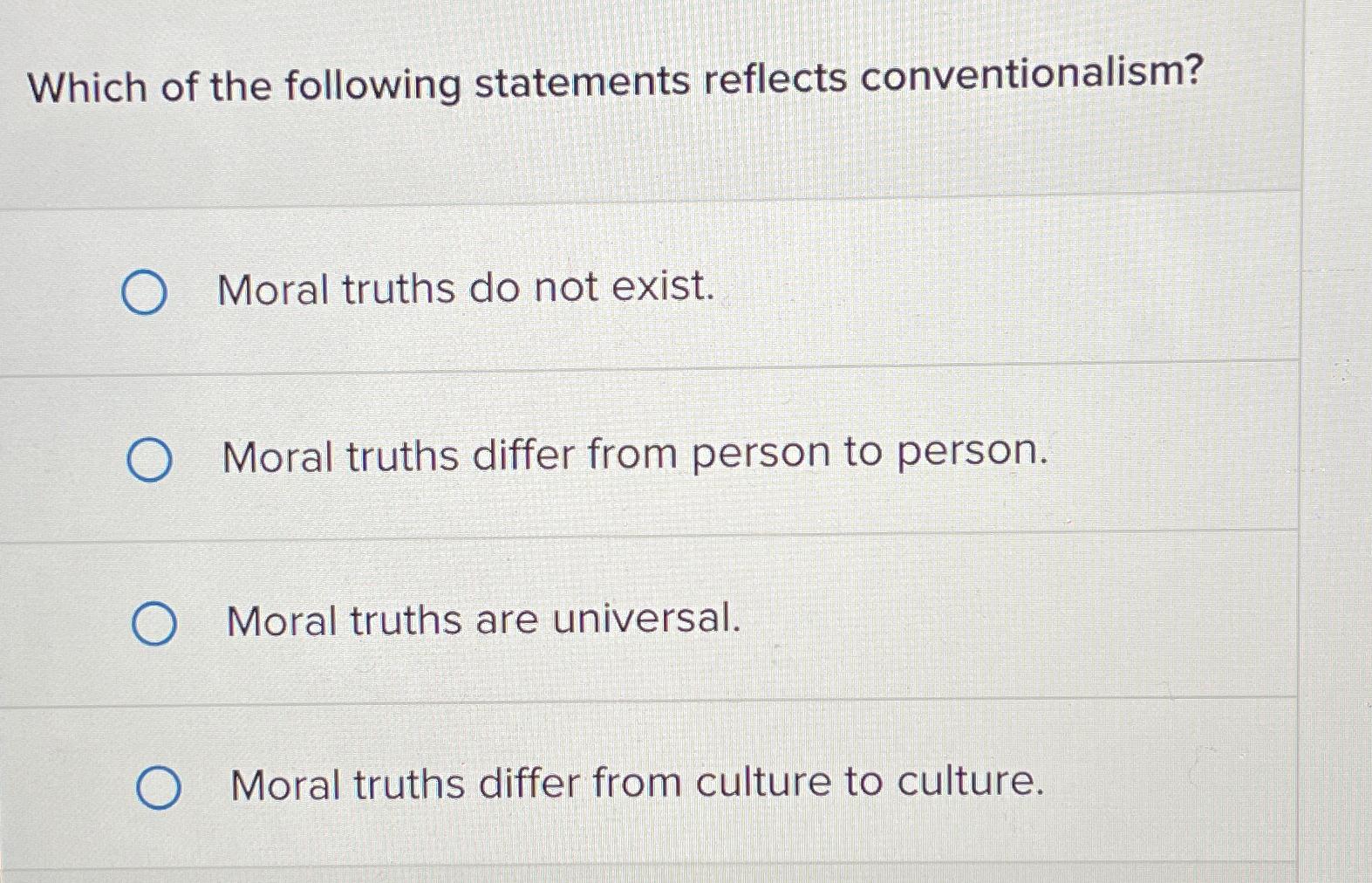 Solved Which of the following statements reflects | Chegg.com