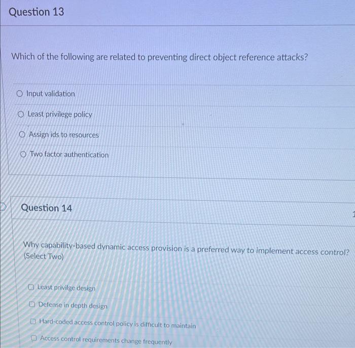 Solved Which of the following are related to preventing | Chegg.com
