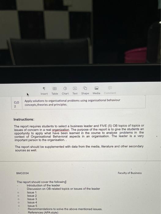 Solved Insert Table Chart Text Shape Media Comment CLO 2 | Chegg.com