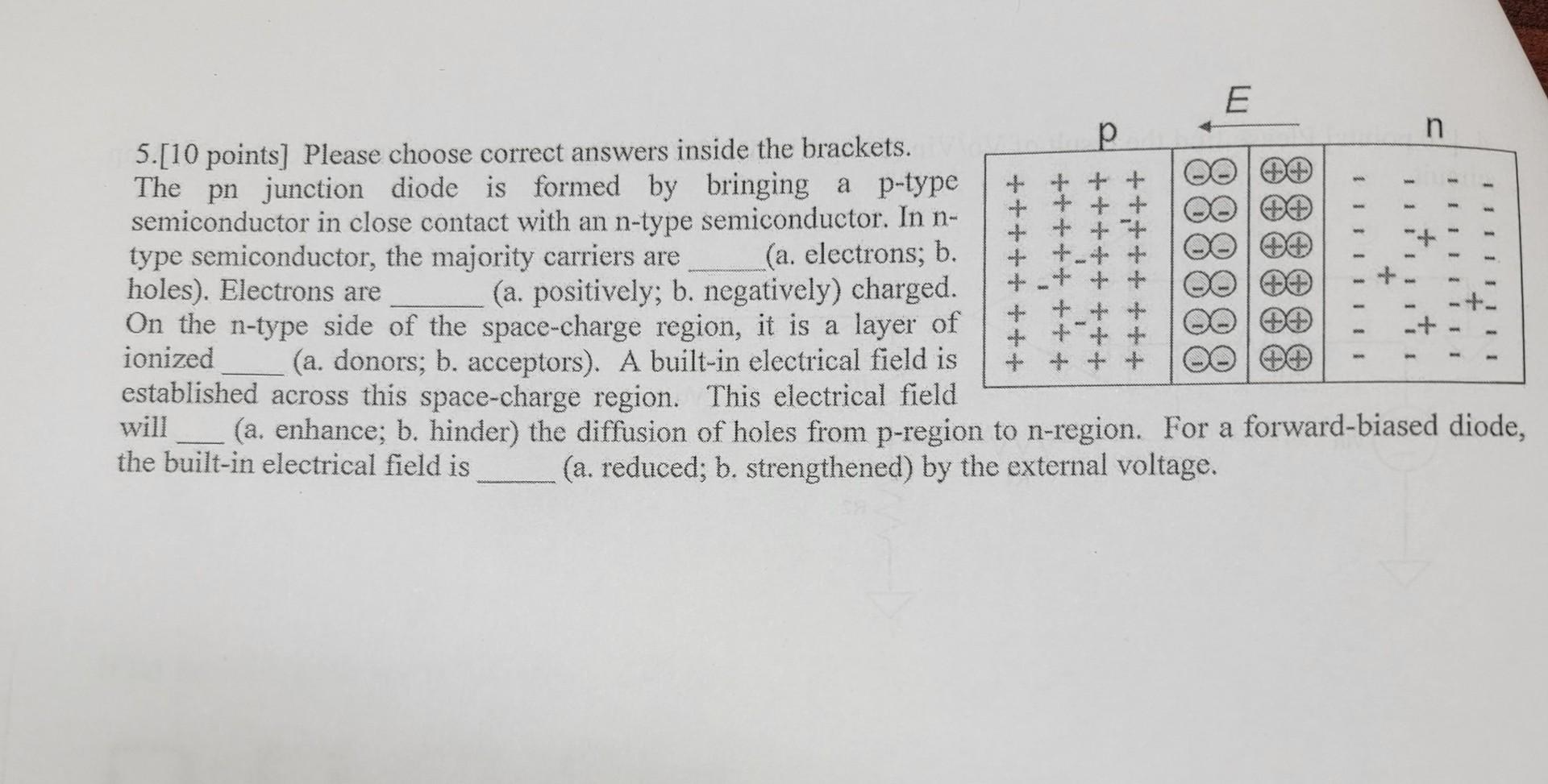 Solved 5. [10 points] Please choose correct answers inside | Chegg.com
