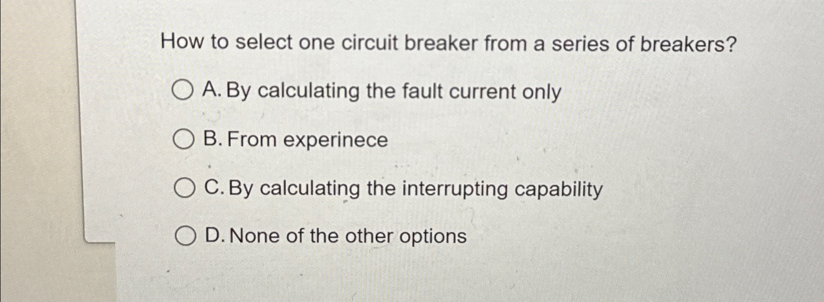 Solved How to select one circuit breaker from a series of | Chegg.com
