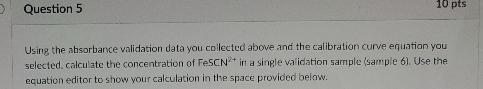 Solved Standard Solutions for Calibration CurveValidation | Chegg.com
