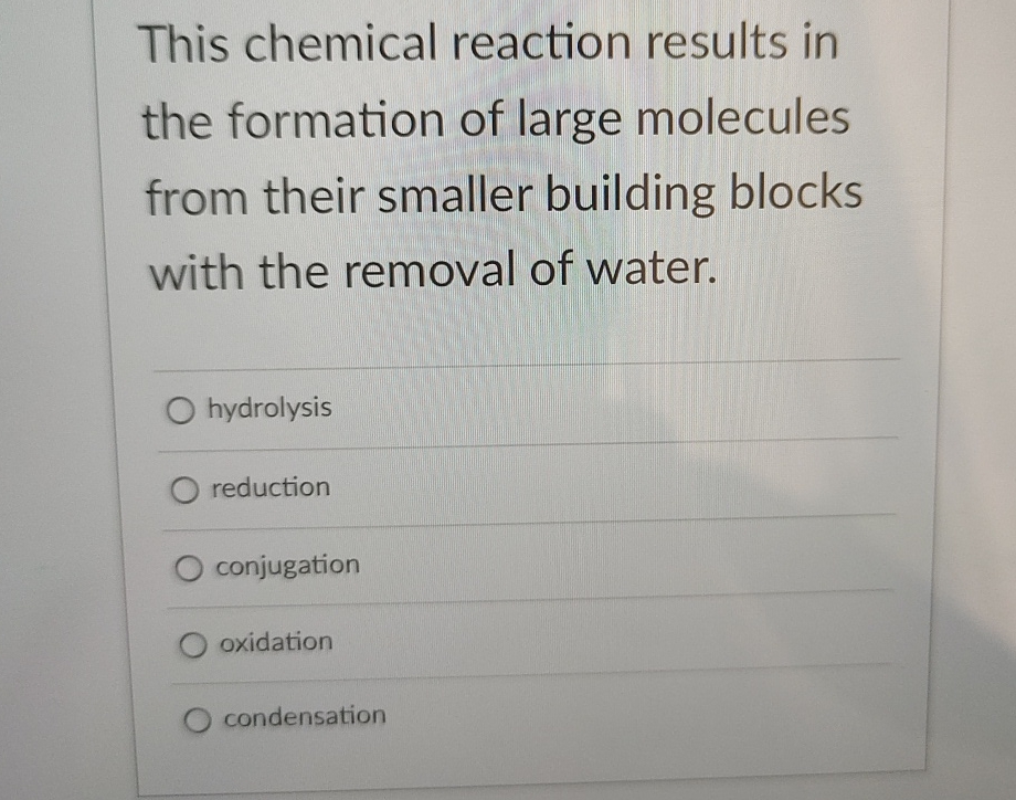 Solved This chemical reaction results in the formation of | Chegg.com