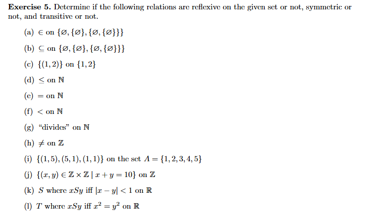 Solved Need help with this Relations and Partitions | Chegg.com