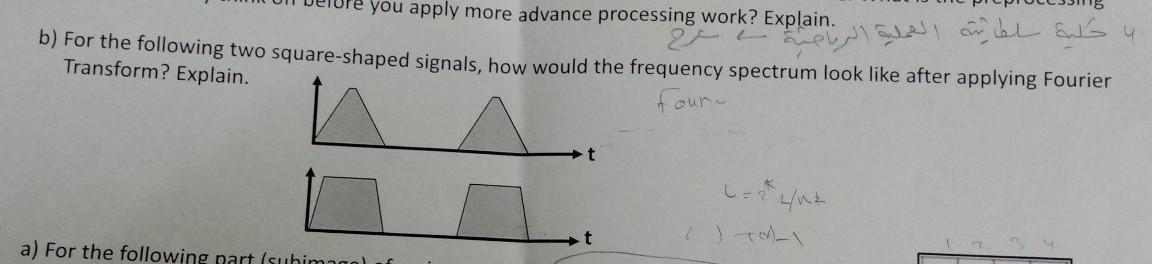 Solved b) For the following two square-shaped signals, how | Chegg.com