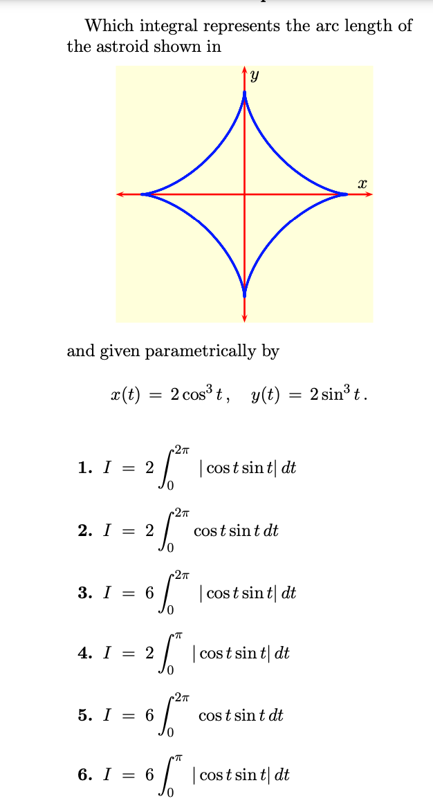 Solved I need help matching this to an integral please. | Chegg.com