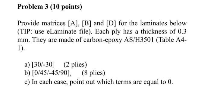Solved Problem 3 (10 points) Provide matrices [A], [B] and | Chegg.com
