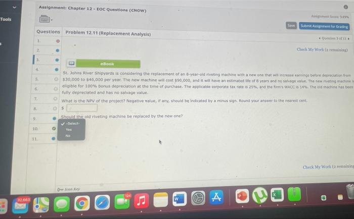 Solved Assignment: Chapter 12 - EOC Questions (CNOW) Tools | Chegg.com