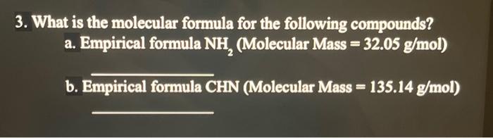 Solved 3. What is the molecular formula for the following | Chegg.com