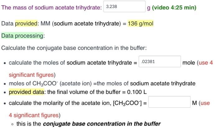 Solved Calculate the expected pH of the buffer after the | Chegg.com