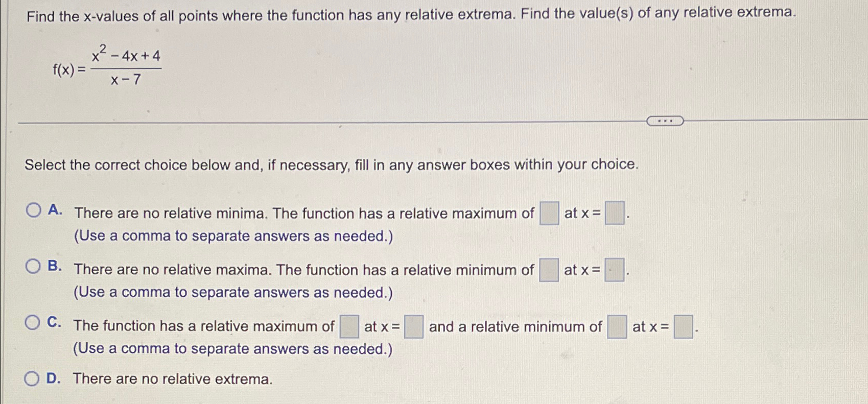 Solved Find the x-values of all points where the function | Chegg.com
