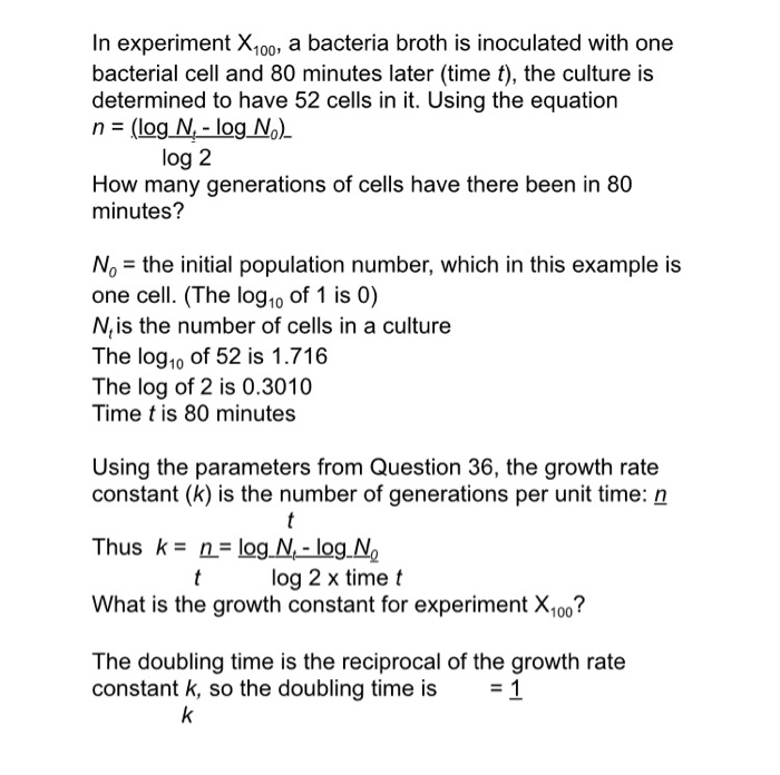 Doubling Time Equation For Bacteria - Tessshebaylo
