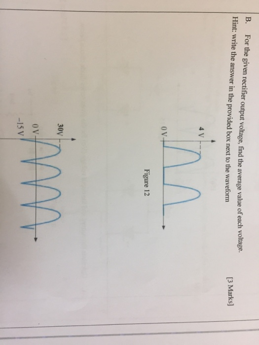 Solved B. For the given rectifier output voltage, find the | Chegg.com