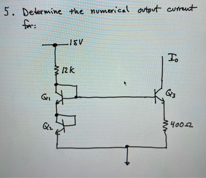 Solved 5. Determine the numerical output current for: 415V | Chegg.com