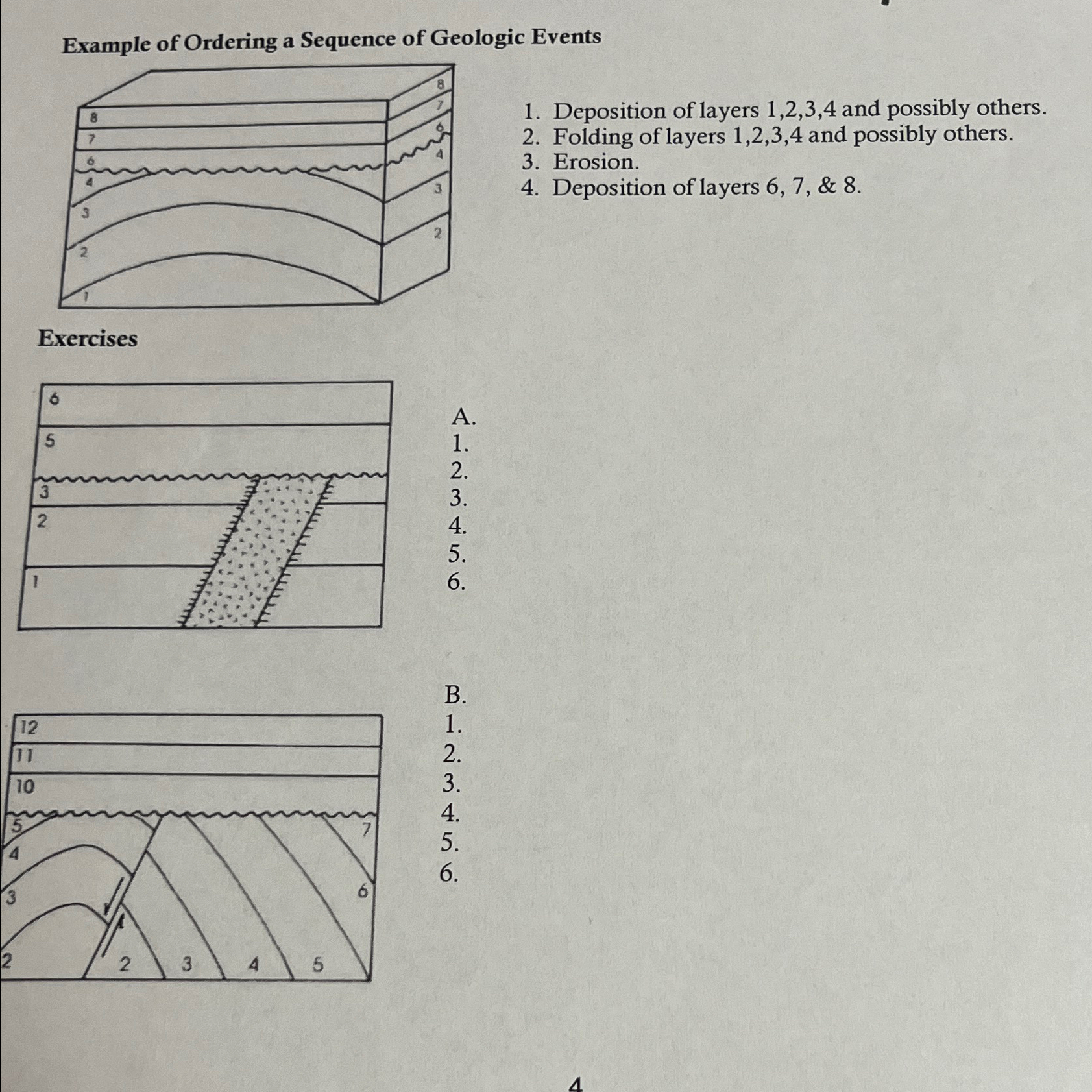 Solved Example of Ordering a Sequence of Geologic | Chegg.com