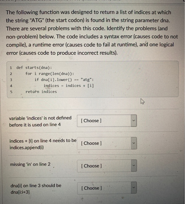 Solved The following function was designed to return a list | Chegg.com