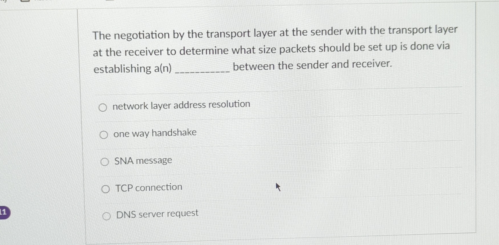 Solved The negotiation by the transport layer at the sender | Chegg.com