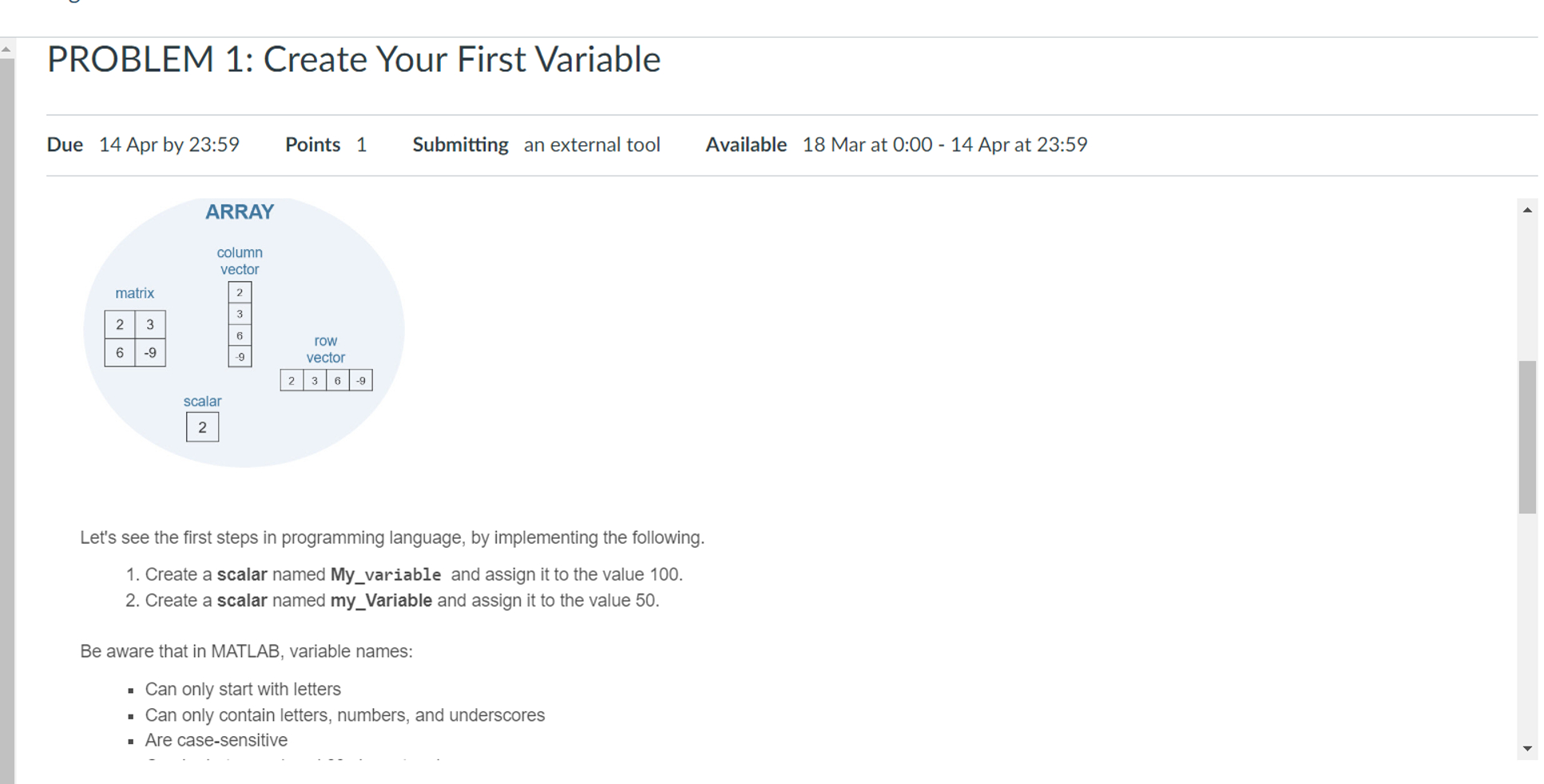 Solved Let's see the first steps in programming language, by | Chegg.com