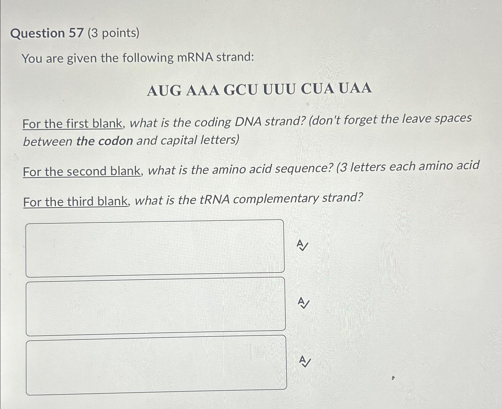 Solved Question 57 (3 ﻿points)You are given the following | Chegg.com