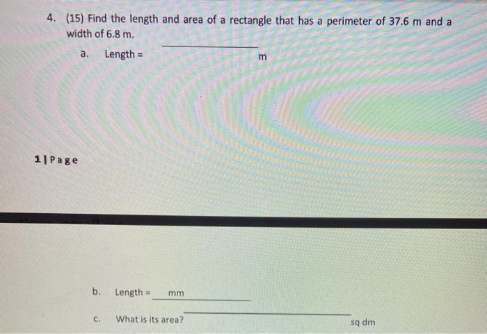 Solved 3. (10) a. If the area of a square is 196 square cm, | Chegg.com