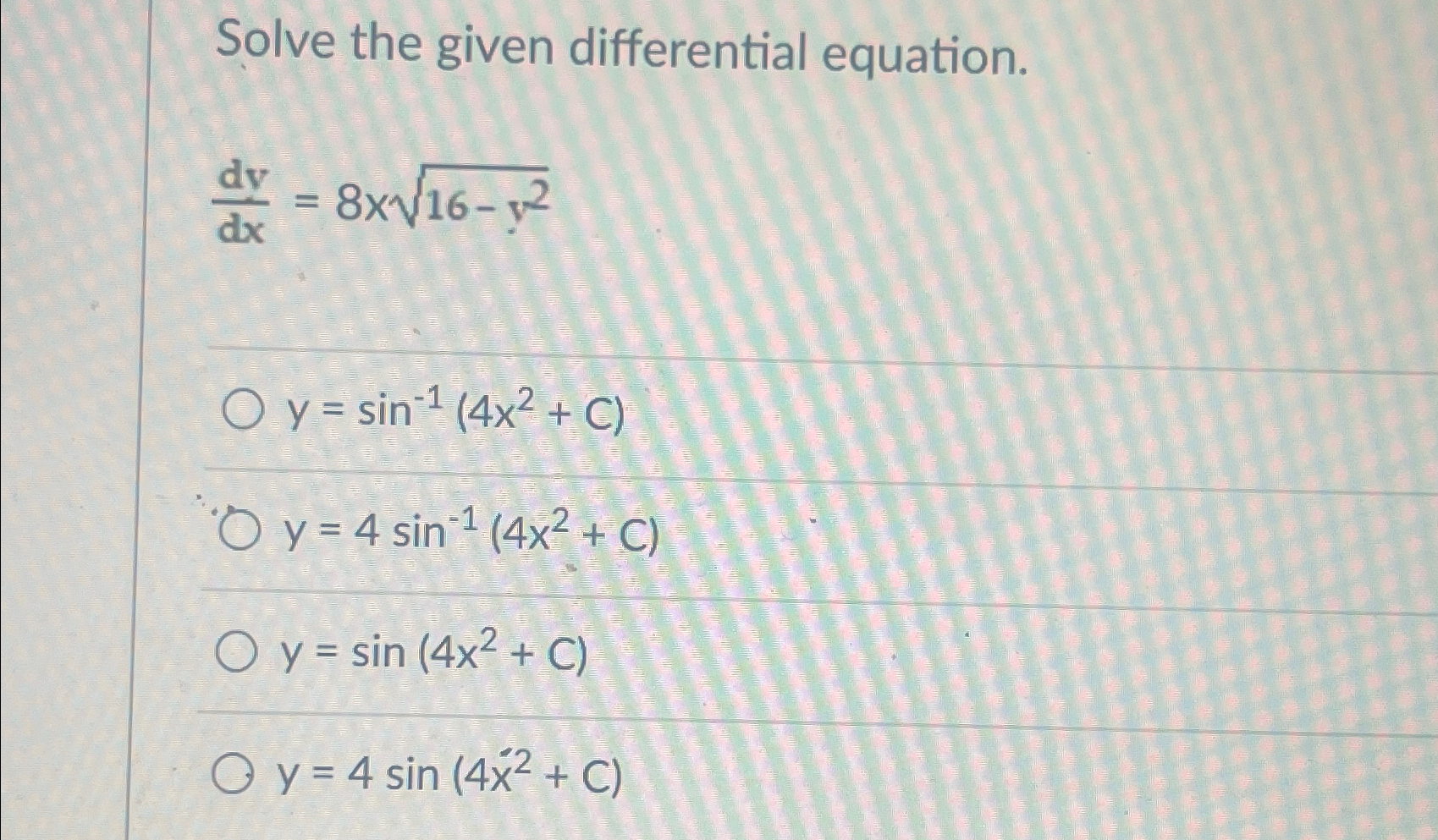 Solved Solve the given differential | Chegg.com