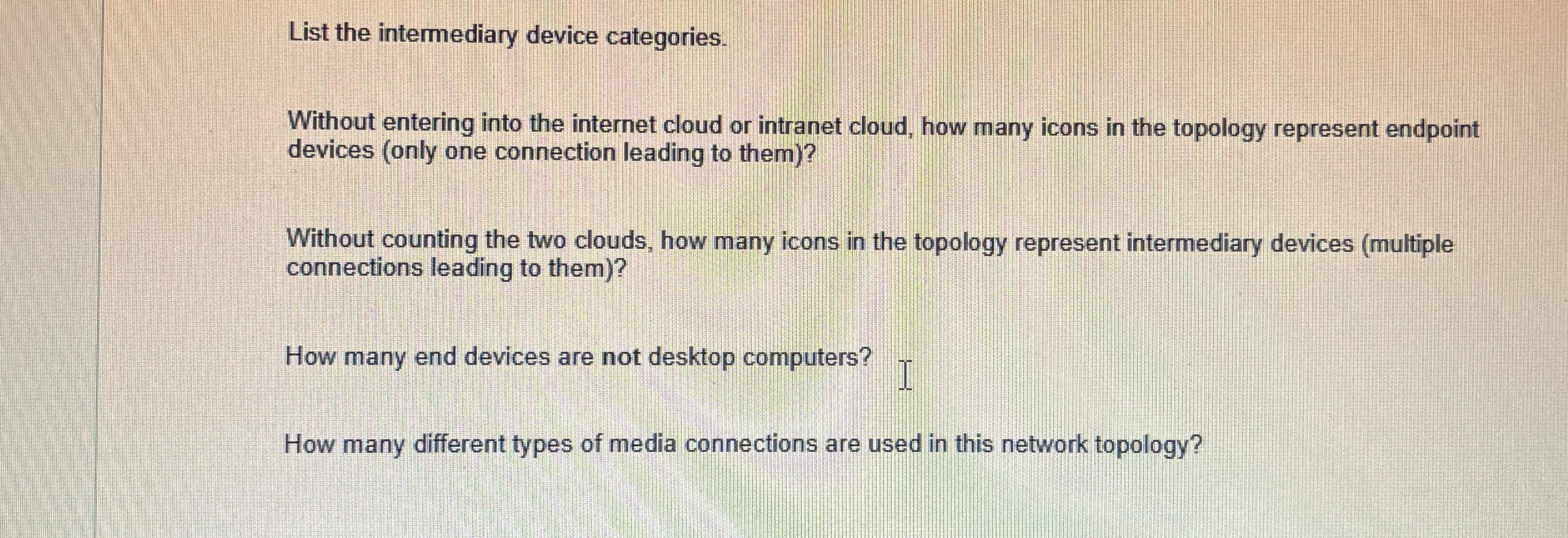 Solved List the intermediary device categories.Without | Chegg.com