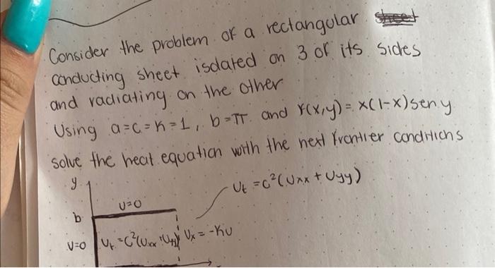 Consider the problem of a rectangular conducting | Chegg.com