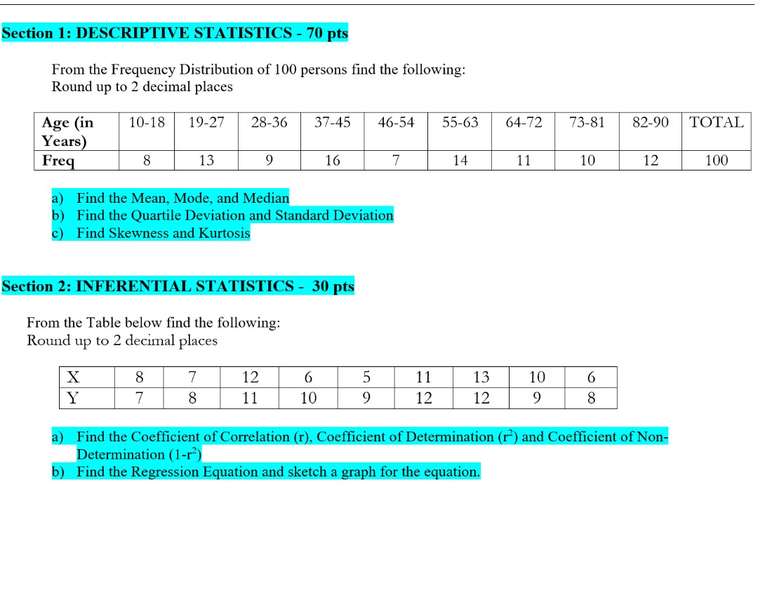 Solved Section 1 Descriptive Statistics 70ptsfrom The