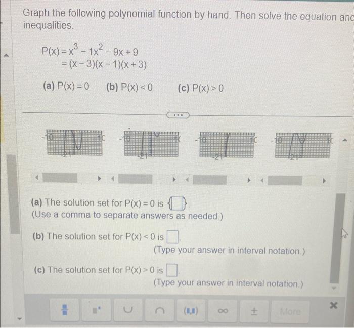 Solved Graph the following polynomial function by hand. Then | Chegg.com
