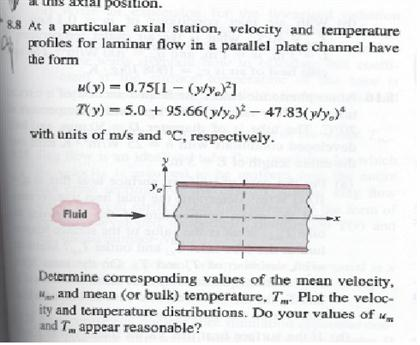 At a particular axial station, velocity and | Chegg.com